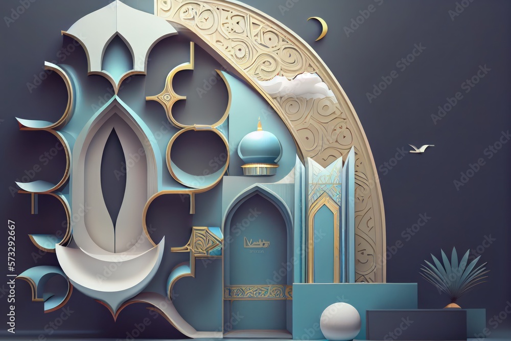 Beautiful Islamic Background. Created with Generative AI Technology ...