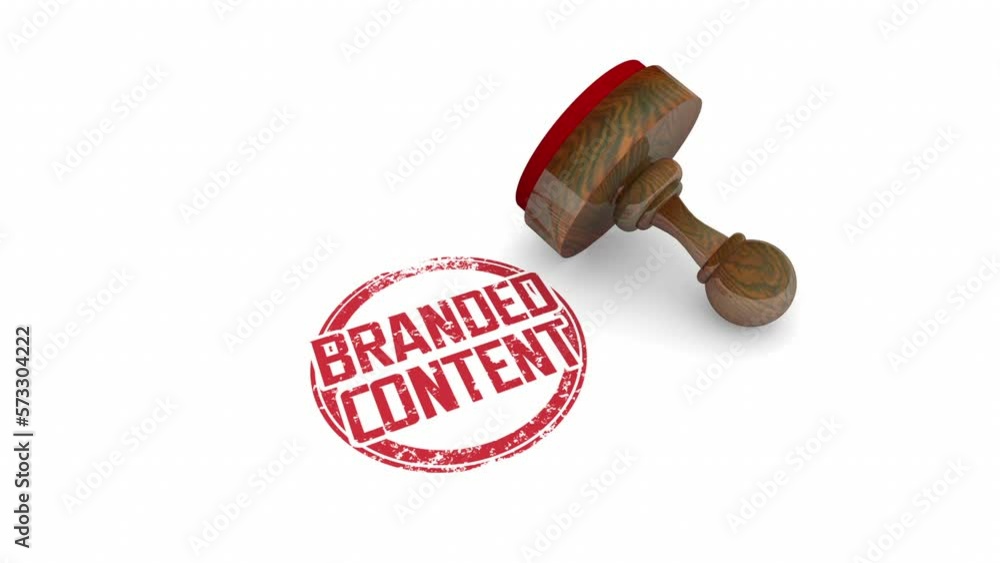 Branded Content Stamp Advertising Trust Social Media Post Creator 3d ...