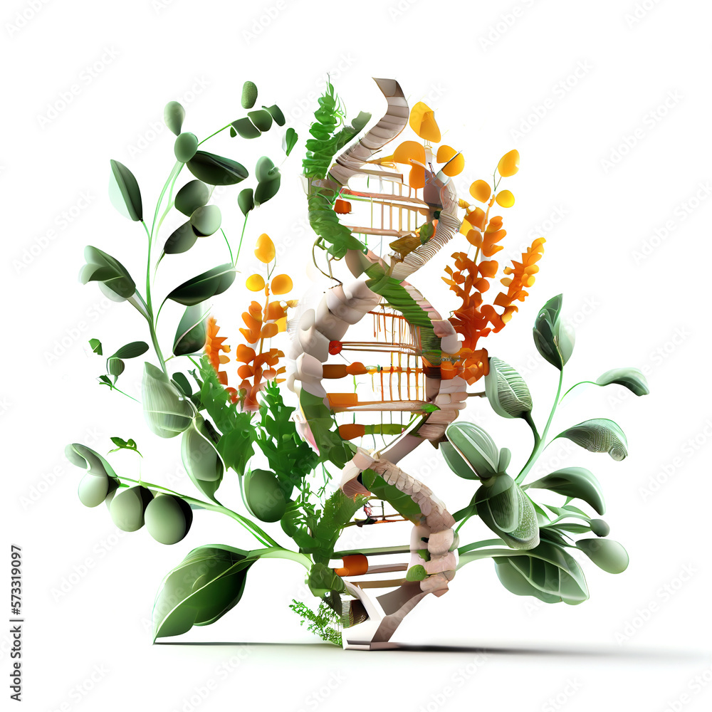 Biology laboratory for nature and science, green plant and ...