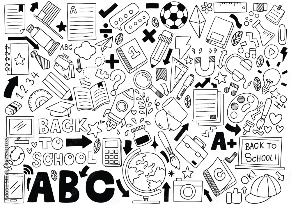 icons set Get Ready for the New School Year A Comprehensive Vector Set ...