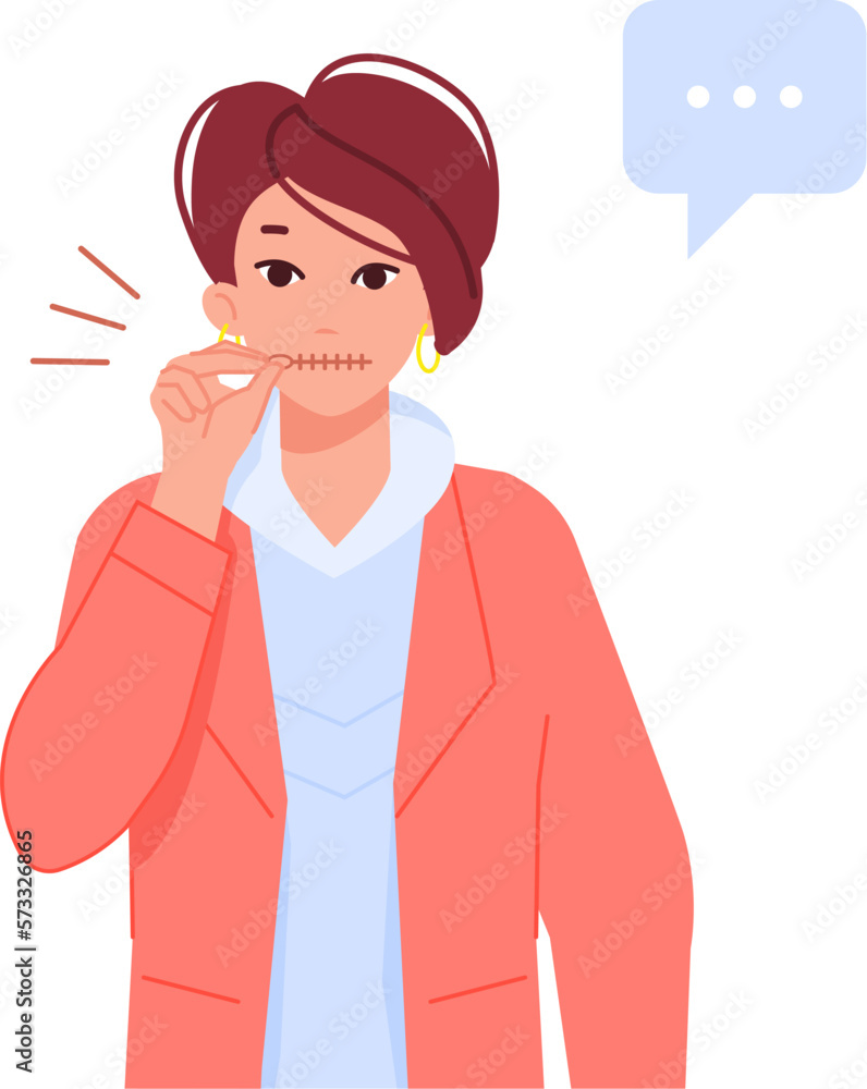 Quiet Person Cartoon