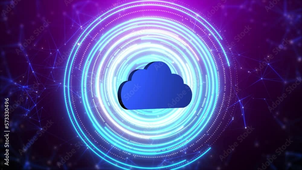 Futuristic Cloud Storage Background With Hud Animation, High Tech Cloud ... Futuristic Cloud Storage Background With Hud Animation, High Tech Cloud ...