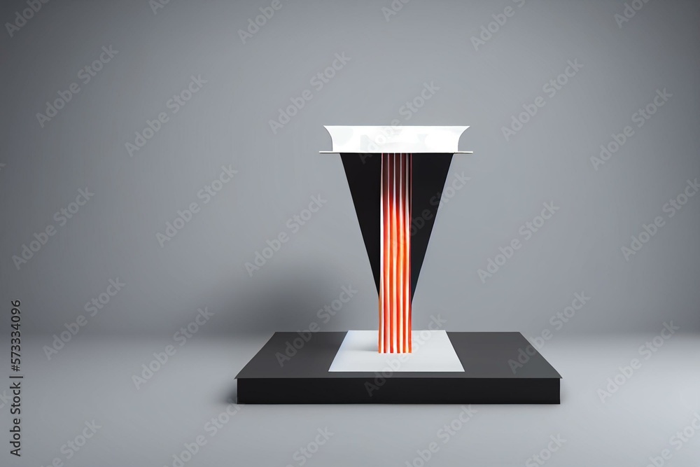 Blank winner podium platform stage isolated on png background with ...