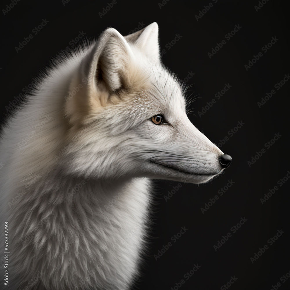 Generative AI. Arctic fox (Vulpes lagopus), also known as the white fox ...