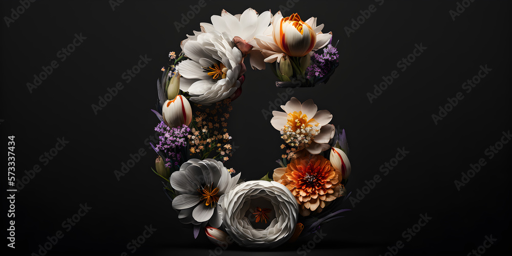 English alphabet letters with beautiful flowers. Letters with Flower ...