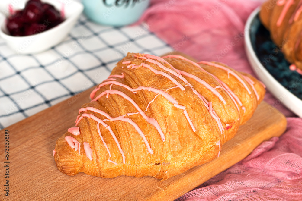 Breakfast served with coffee, croissants, cereals and fruits. Balanced ...