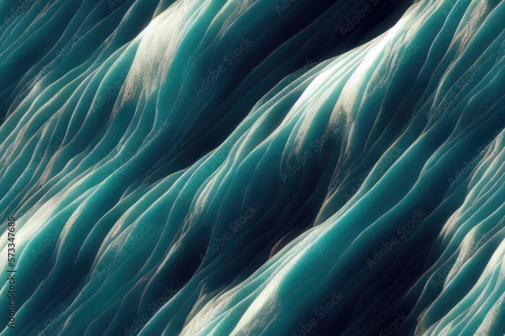 Blue Aqua Azure Ocean Sea Waves and Swirling Water Seamless Repeating ...