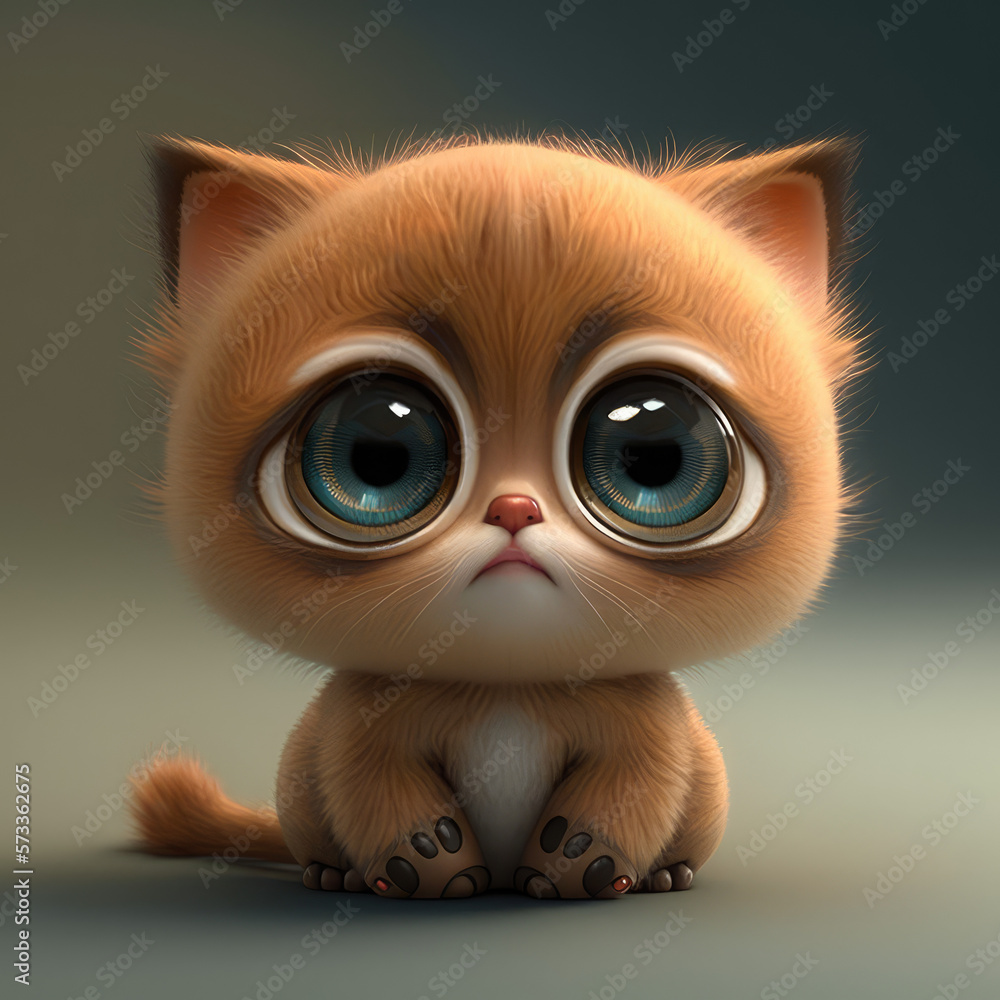 Cute Cartoon Cats With Big Eyes