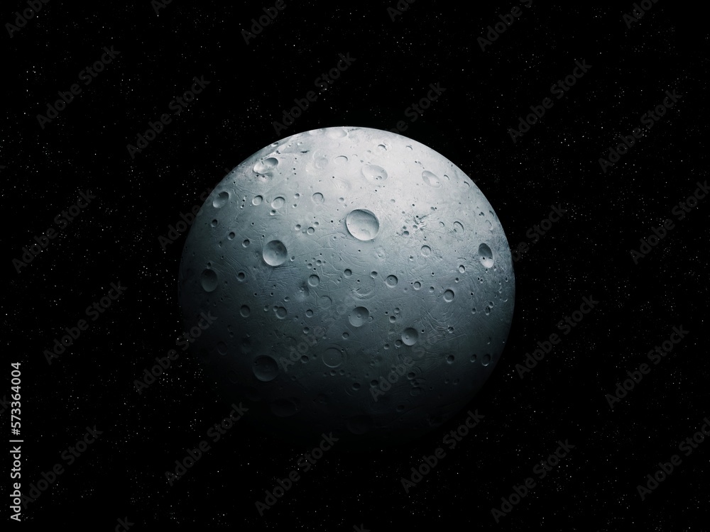 Dwarf planet, satellite of the solar system, secondary planet. Stone ...