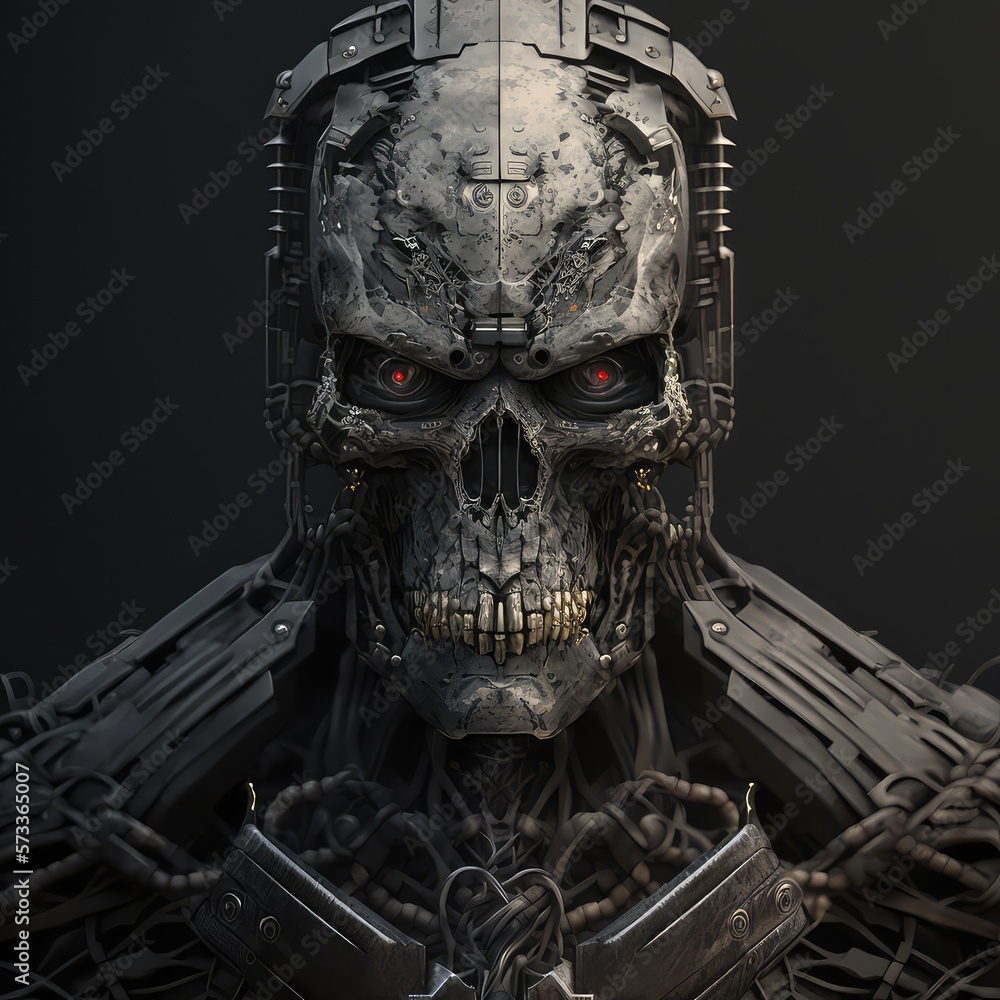 Evil Humanoid Robot Stock Illustration | Adobe Stock