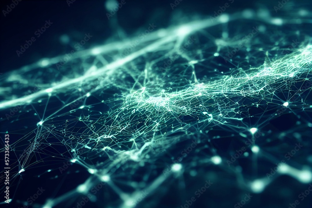 visualization of realms. technology background Data flow concept ...