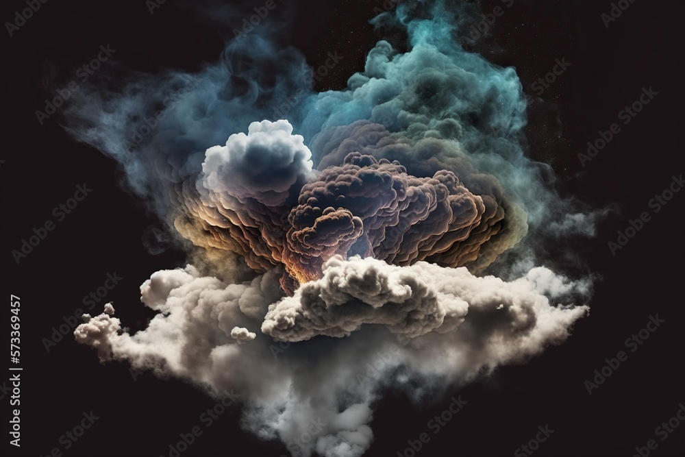 Where theres is smoke there is fire. a cloud of smoke symbol, concept ...