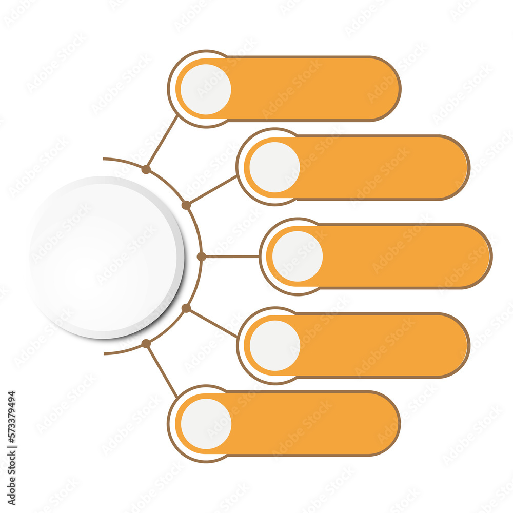 infographic, mind map, business presentation or 5 step diagram for ...