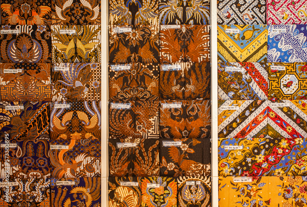 Various Batik motifs, Batik is a traditional Indonesian cloth, UNESCO ...