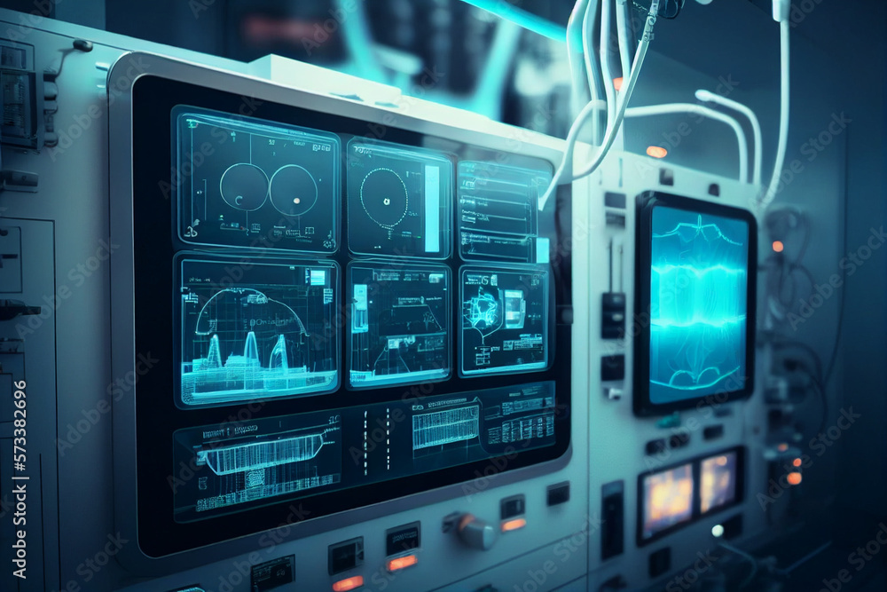 Innovative technology in a modern hospital operating room futuristic ...