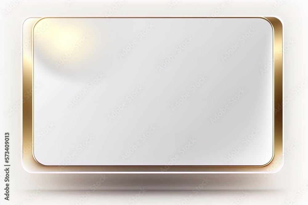 Generative AI a white card for mockup, horizontal rectangular with ...