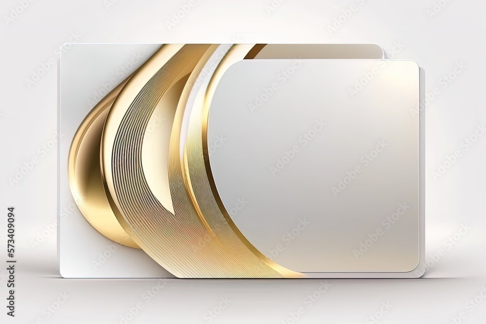 Generative AI a white card for mockup, horizontal rectangular with ...