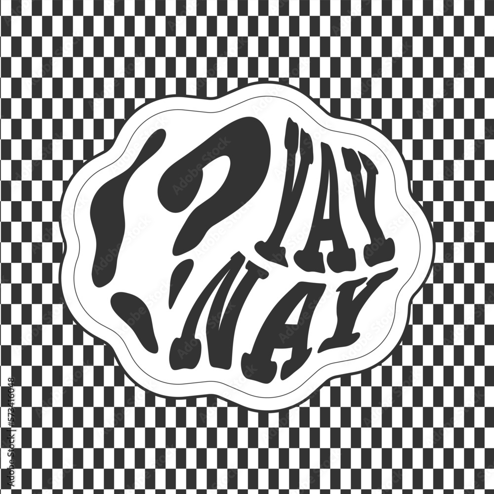 Poster Yay or nay distortion typography with exclamation and question ...