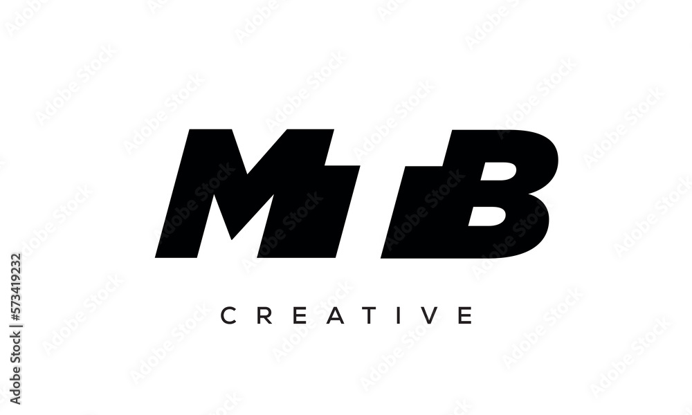 MTB letters negative space logo design. creative typography monogram ...