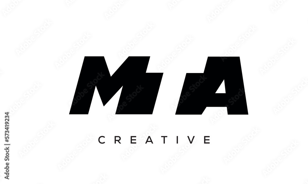 MTA letters negative space logo design. creative typography monogram ...