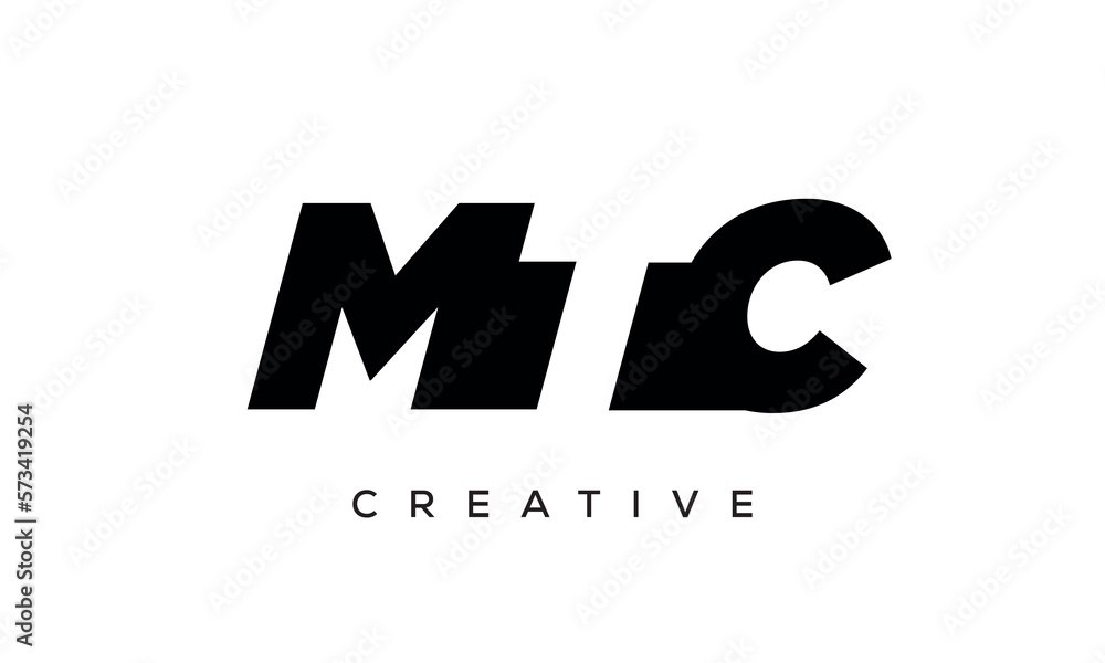 MTC letters negative space logo design. creative typography monogram ...