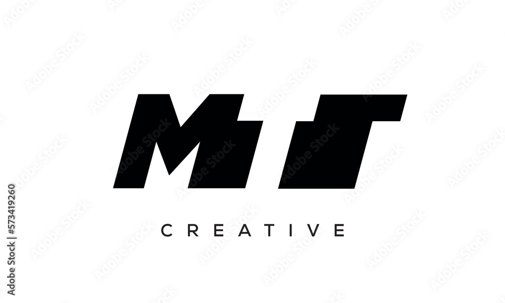 MTT letters negative space logo design. creative typography monogram ...