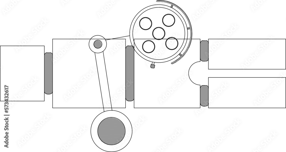 Vector sketch illustration of hospital operating table Stock Vector ...