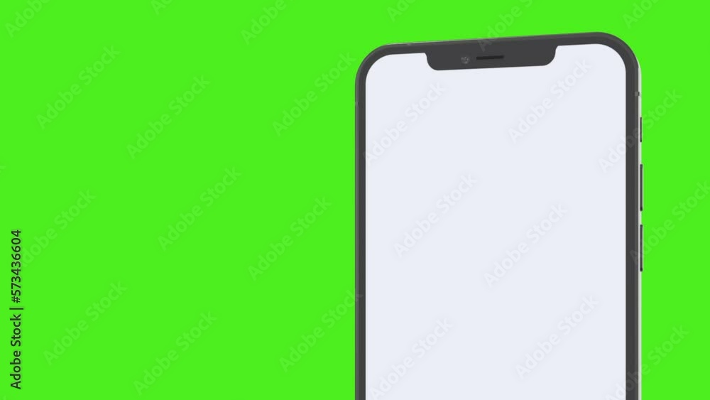3d render of smartphone with green screen and marks for tracking ...