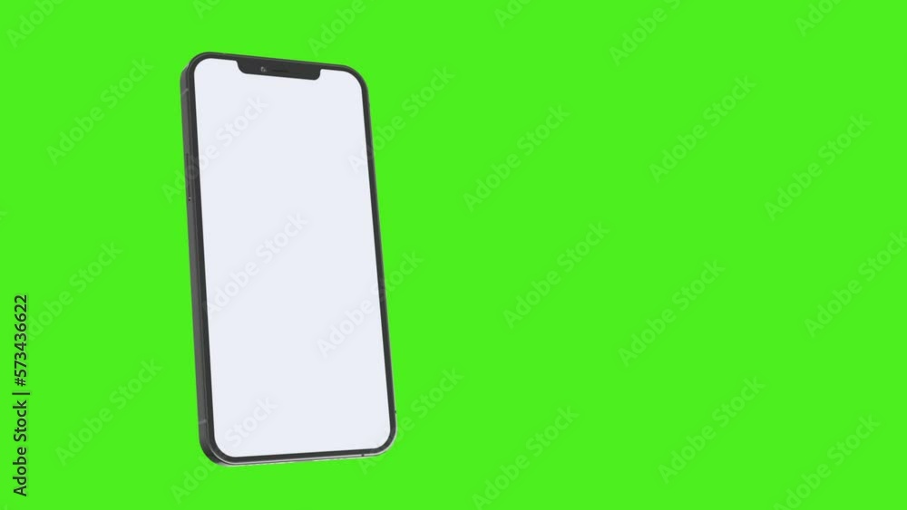 3d render of smartphone with green screen and marks for tracking ...