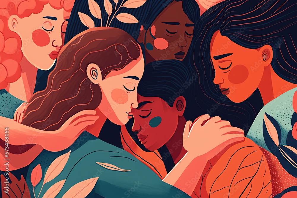 International Women Embrace Themselves and Each Other, Women's Rights ...