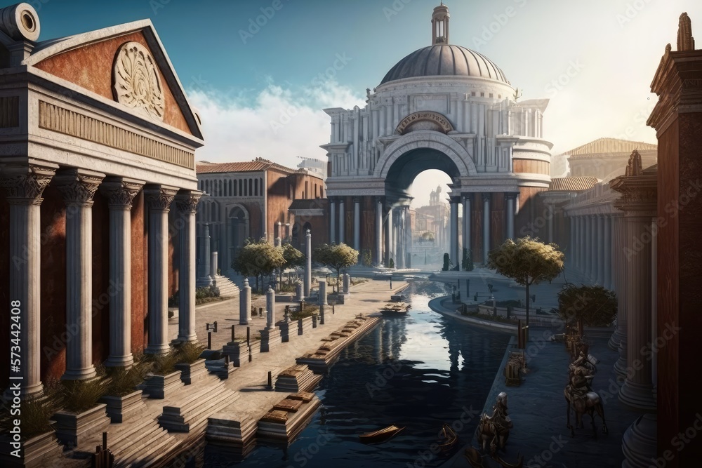 Taking in the Splendor of Ancient Rome City Admiring the Roman Empire's ...