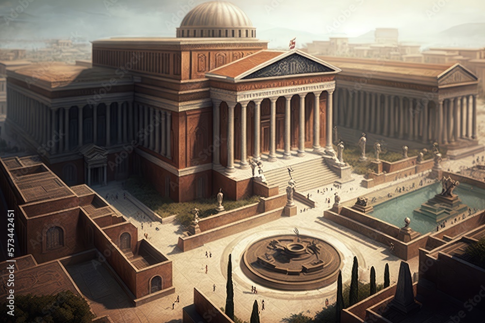 Taking in the Magnificence of Ancient Rome City Admiring the Roman ...