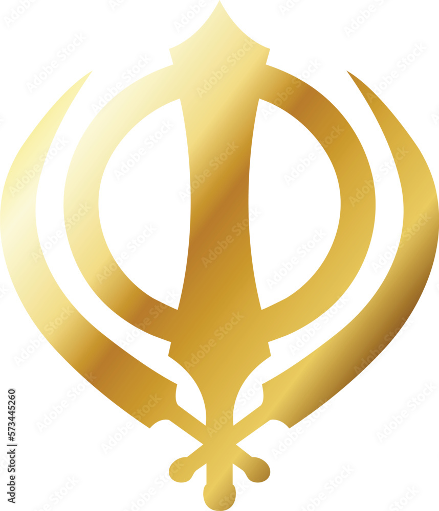 golden sikhism Religious symbol vector image Stock Vector | Adobe Stock