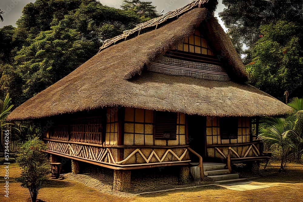 Tranquil Traditional Filipino House: A Rustic Oasis Amidst Lush ...