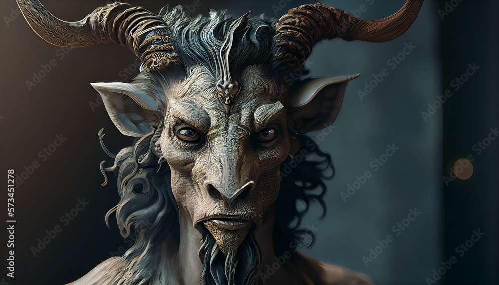 Satyr creature from Greek mythology, Generative AI Stock Illustration ...