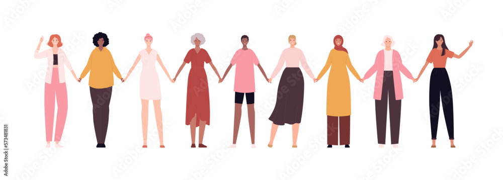 Women empowerment feminist concept. Vector flat person modern ...
