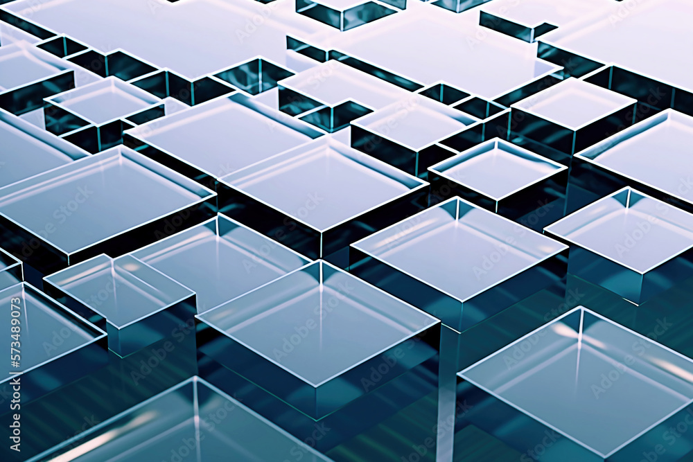 Stacked transparent cube background wallpaper created with Generative ...