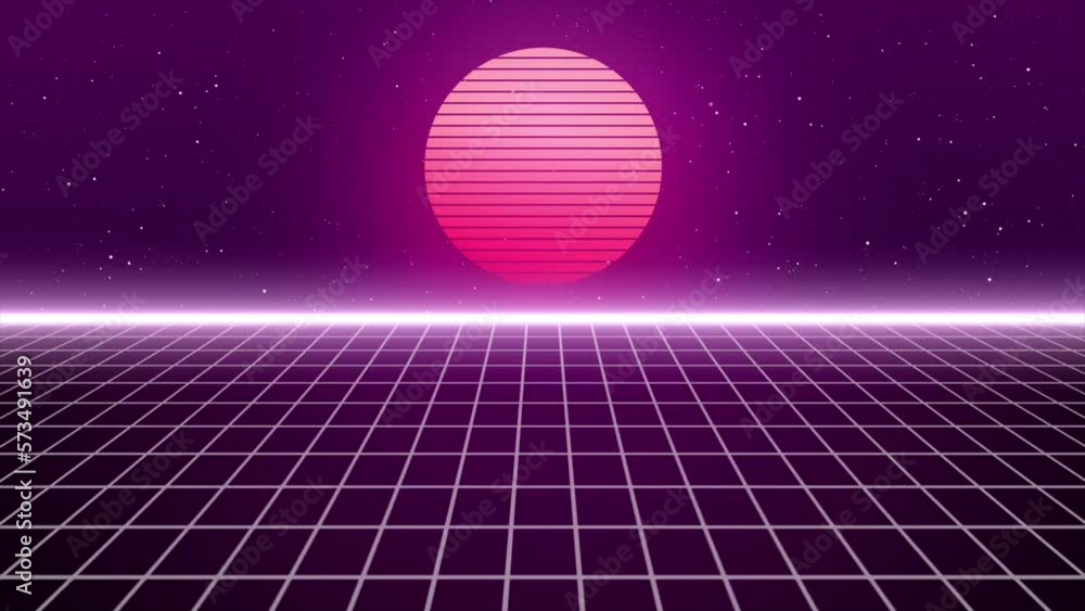 Retro Background Loop Animation, Retro High Tech Digital Background ...