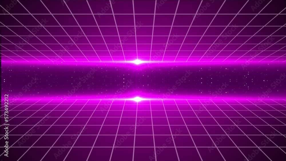 Si-fi Retro Animation With grid effects with optical leans flare ...