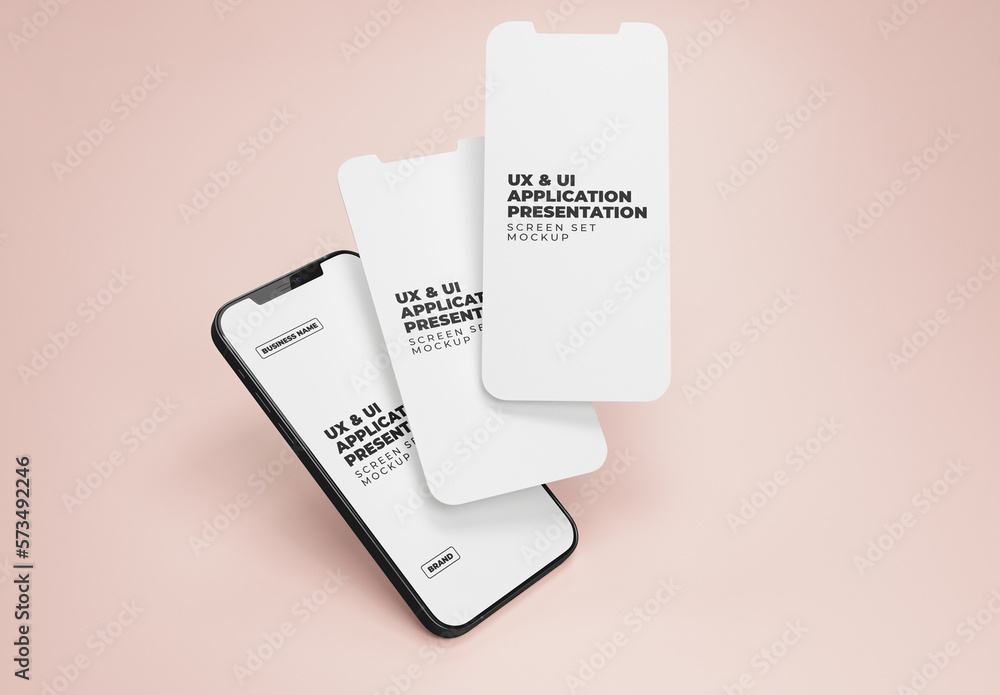 Smartphone App Mockup Stock Template | Adobe Stock