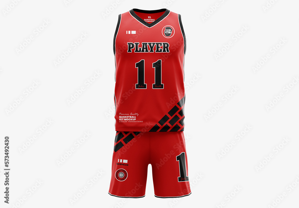 Basketball Jersey Uniform Mockup Stock Template | Adobe Stock