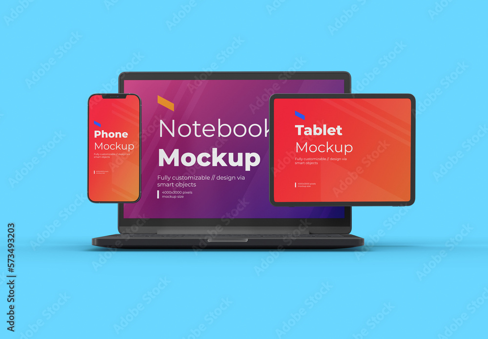 Smart Devices Scene Mockup Stock Template | Adobe Stock