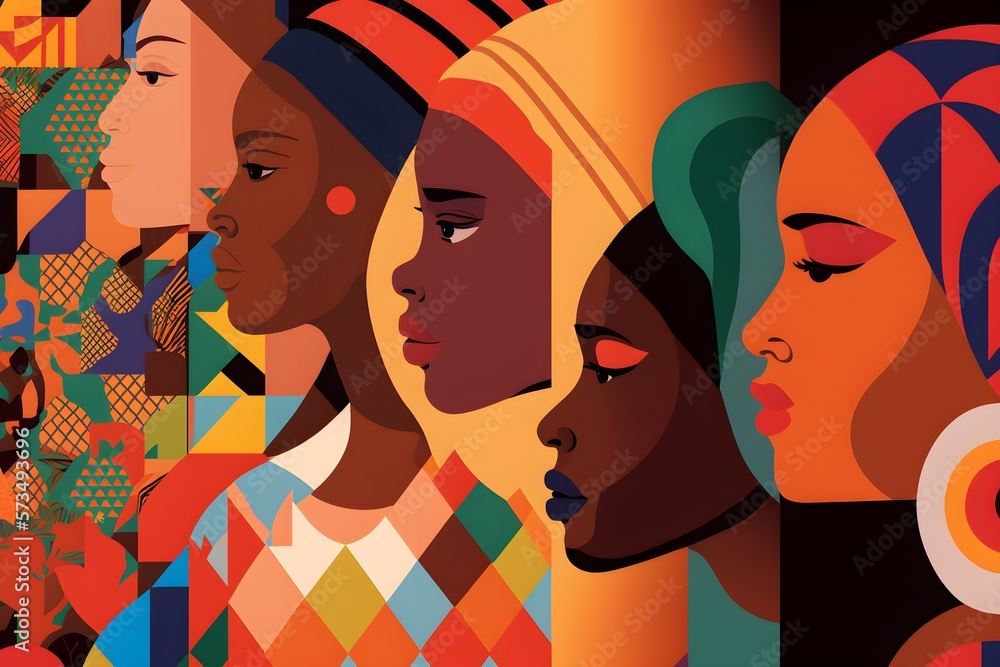Bold and inspiring graphic that celebrates the diversity and strength ...