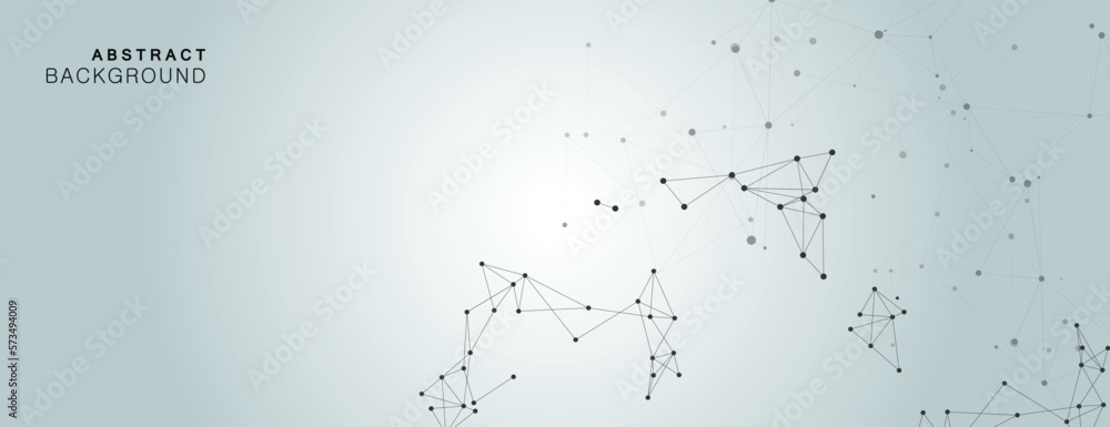 Vector connect lines and dots. Banner template for technology. Modern ...