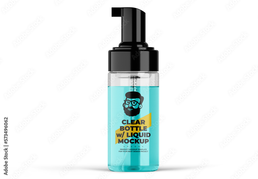 Plastic Pump Bottle Mockup Stock Template | Adobe Stock
