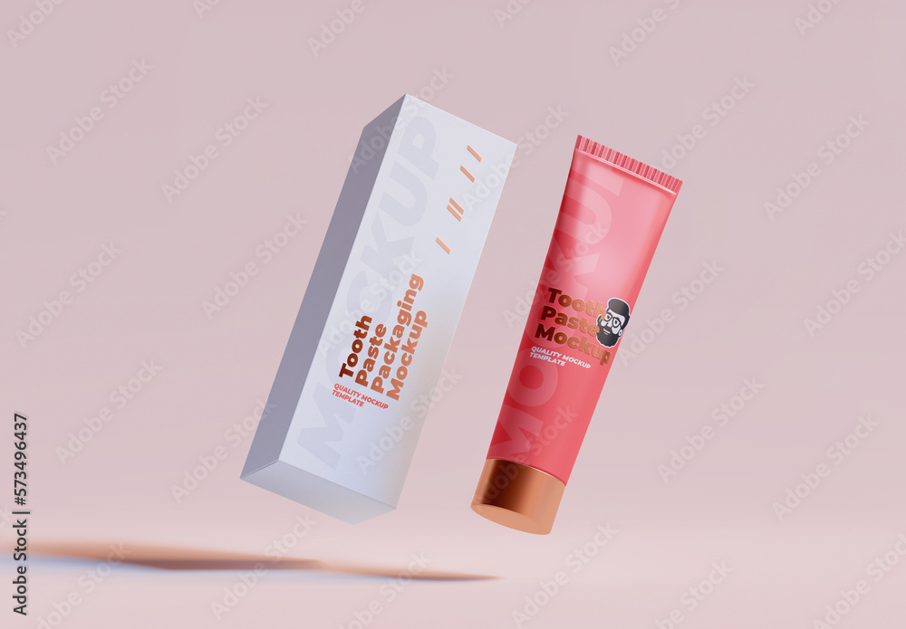 Tooth Paste Branding Mockup Stock Template | Adobe Stock