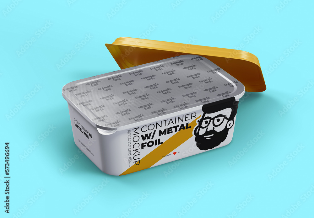 Butter Container Packaging Mockup Stock Template | Adobe Stock