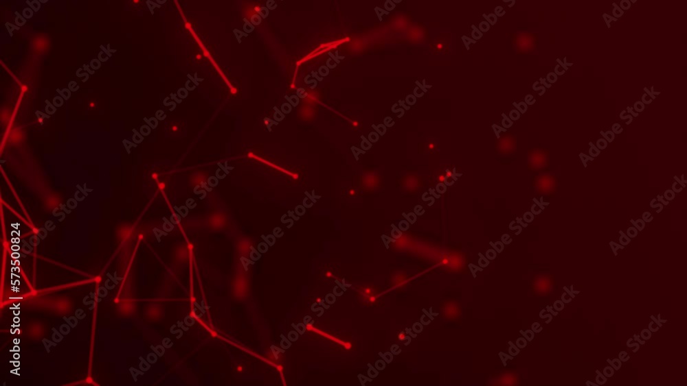 Futuristic High-tech Technology Background, Red Plexus Network Background, High Tech Network ...