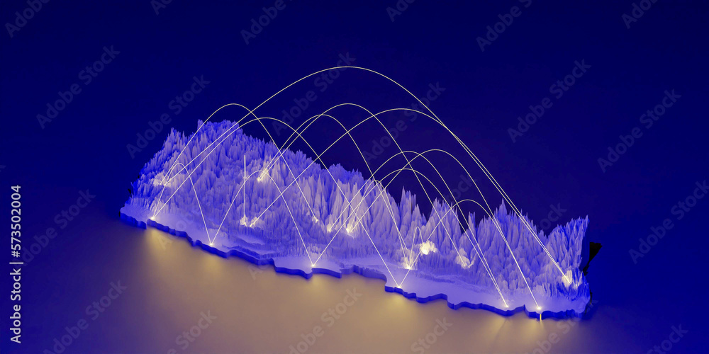 Nepal concept map, map of Nepal suitable for technology, export, smart ...