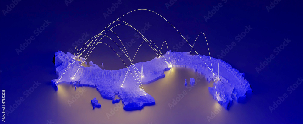 Panama concept map, map of Panama suitable for technology, export ...